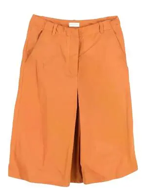 Dries Van Noten Pleated Midi Skirt - Orange