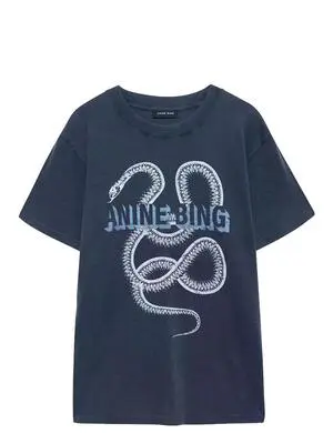 ANINE BING Lili Snake T-shirt - Blue