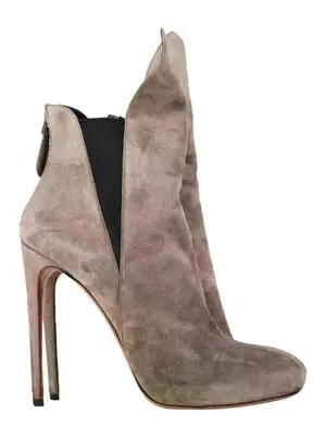 Alaïa Suede Rear-zip Ankle Boots - Grey