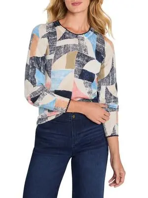 NIC+ZOE Set Sail Sweater - Blue Multi