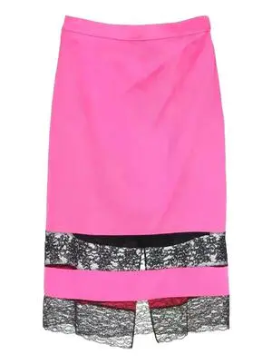 Givenchy Lace-trimmed Midi Skirt - Pink