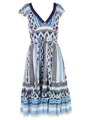 TEMPERLEY LONDON Printed Midi Dress - Blue