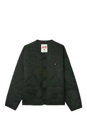 A BATHING APE Heart-quilted Jacket - Green