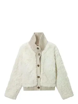 B+AB Button Collar Jacket - Neutrals