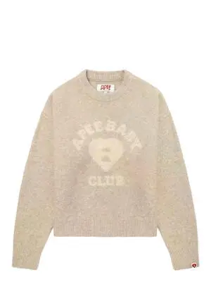 A BATHING APE Heart Logo Sweater - Neutrals