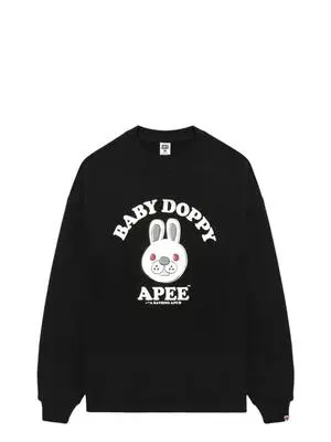 A BATHING APE Graphic Print Sweatshirt - Black