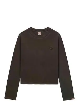 A BATHING APE Long-sleeve Appliqué T-shirt - Brown
