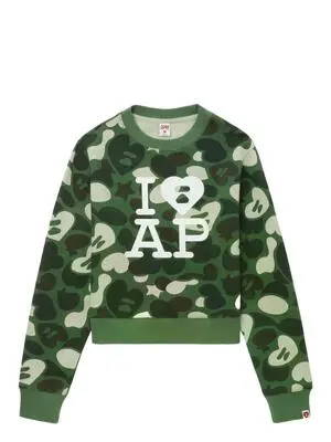 A BATHING APE Camouflage Crewneck Knitwear - Green