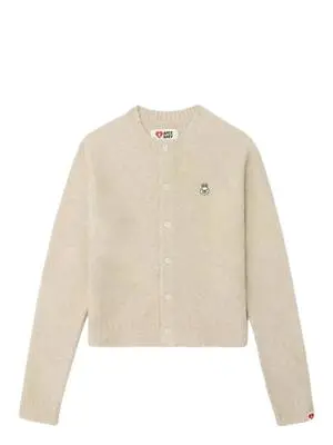 A BATHING APE Bunny Patch Button Cardigan - Neutrals
