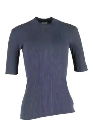 Brunello Cucinelli Ribbed-knit T-shirt - Blue