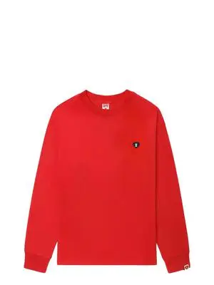 A BATHING APE Heart Badge Sweatshirt - Red