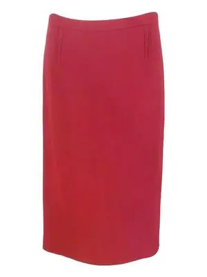 Roland Mouret Zipped Midi Pencil Skirt - Red