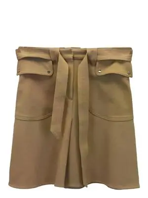 Maje Belted Mini Skirt - Brown