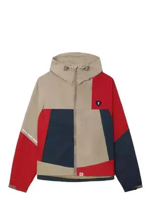 A BATHING APE Colourblock Hooded Jacket - Neutrals