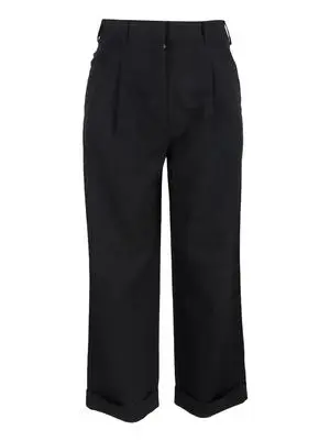Stella McCartney Pleated Wool Trousers - Black