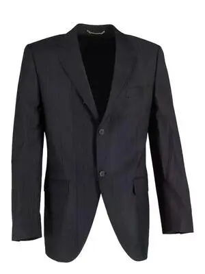 Dolce & Gabbana Striped Single-breasted Blazer - Black