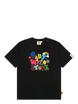 *BABY MILO® STORE BY *A BATHING APE® Graphic Crew-neck T-shirt - Black