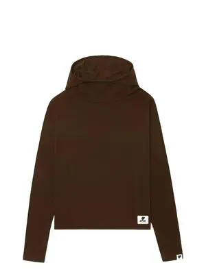 A BATHING APE Hooded Long-sleeve Top - Brown