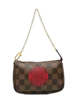 LOUIS VUITTON 2008 Damier Ebene Trunks And Bags Mini Pochette Accessoires Handbag - Brown