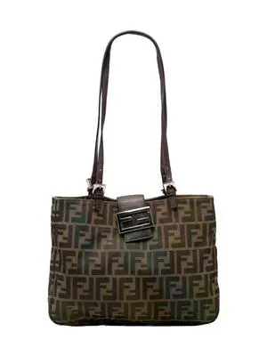 Fendi Zucca Canvas Shoulder Bag - Brown