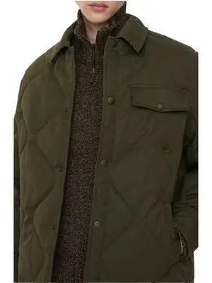 Burberry Gabardine Padded Overshirt - Juniper Green