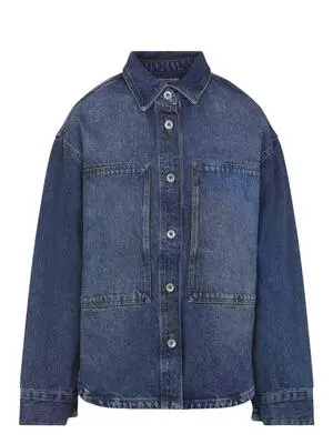 Studio Nicholson Pocketed Denim Shirt Jacket - Blue