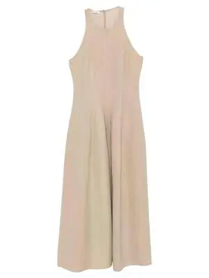Brunello Cucinelli Sleeveless Panelled Midi Dress - Neutrals