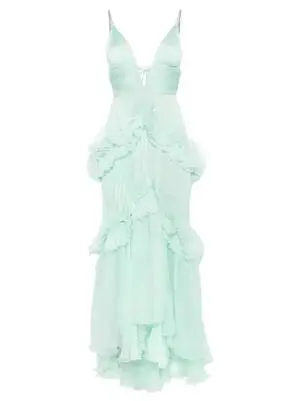 MARIA LUCIA HOHAN Ruffled Maxi Dress - Green