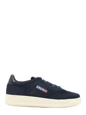 AUTRY Knit Leather Sneakers Blue