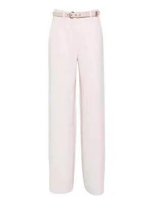 Max Mara Belted Straight Trousers - Pink
