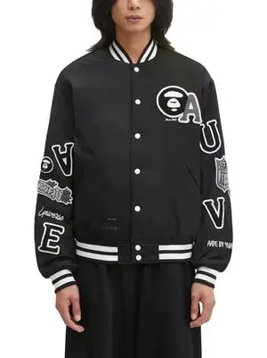 AAPE BY *A BATHING APE® Embroidered Patches Jacket - Black