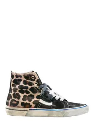 PAUL EASTERLIN Caly Star Leopard High-top Sneakers - Black