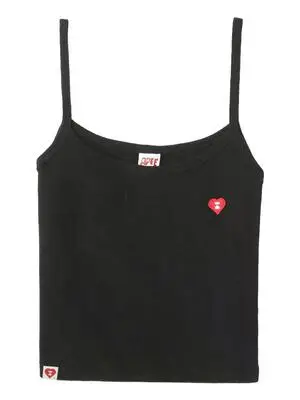 A BATHING APE Heart Detail Top - Black