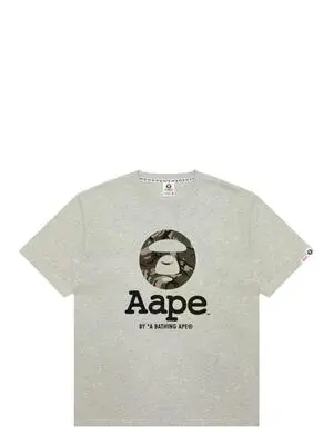 AAPE BY *A BATHING APE Camouflage-logo T-shirt - Grey