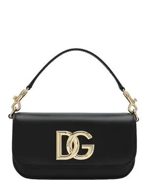 Dolce & Gabbana 3.5 Leather Shoulder Bag - Black