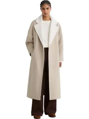REISS Marcela Petite Wool Coat - Neutral