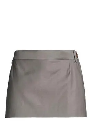 VIVIENNE WESTWOOD Mini Wrap Skirt In Virgin Wool - Grey