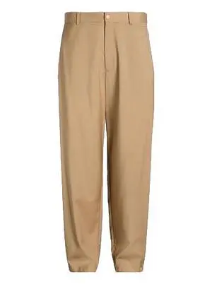 Emporio Armani Tapered Virgin Wool Pants - Beige