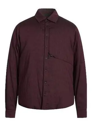 Sease Shirt Burgundy Size Linen, Virgin Wool - Red