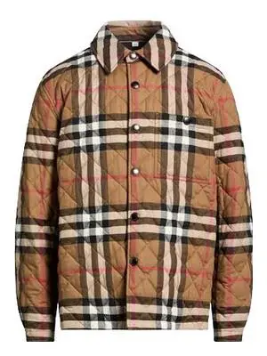 Burberry Quilted Cotton Puffer Jacket Camel