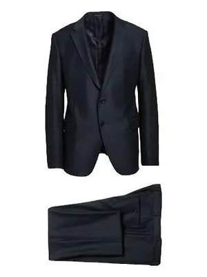 Emporio Armani Suit Midnight Size Polyester, Viscose, Elastane - Blue