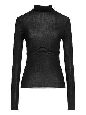 Patrizia Pepe Turtleneck Wool Top - Black