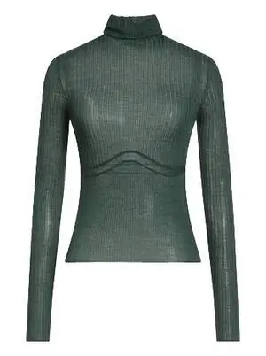 Patrizia Pepe Turtleneck Wool Top - Green