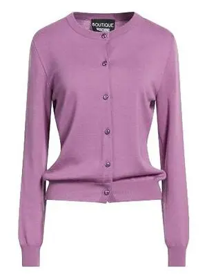 Moschino Lilac Virgin Wool Cardigan - Purple
