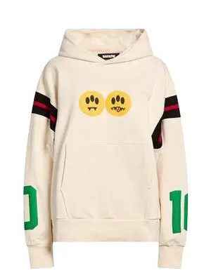 BARROW Cotton Terry Logo Hoodie - White