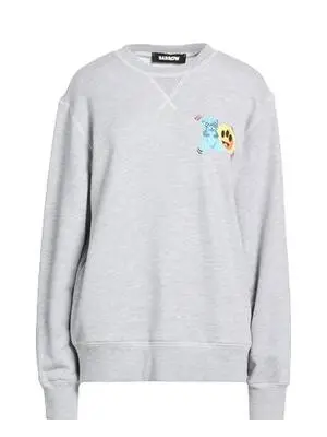 BARROW Printed Cotton Terry Sweatshirt - Grey