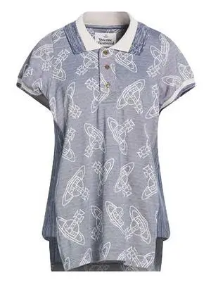 VIVIENNE WESTWOOD Polo Shirt In Cotton Piqu - Blue