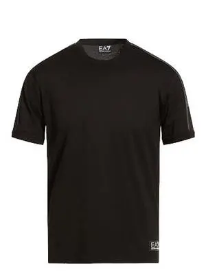 EA7 T-shirt Cream Size Polyester, Polyamide, Elastane - Black