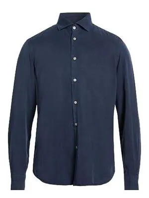 Boglioli Shirt Size Lyocell - Navy