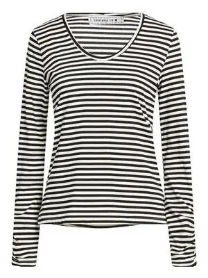 SHIRTAPORTER Striped Jersey T-shirt - Black